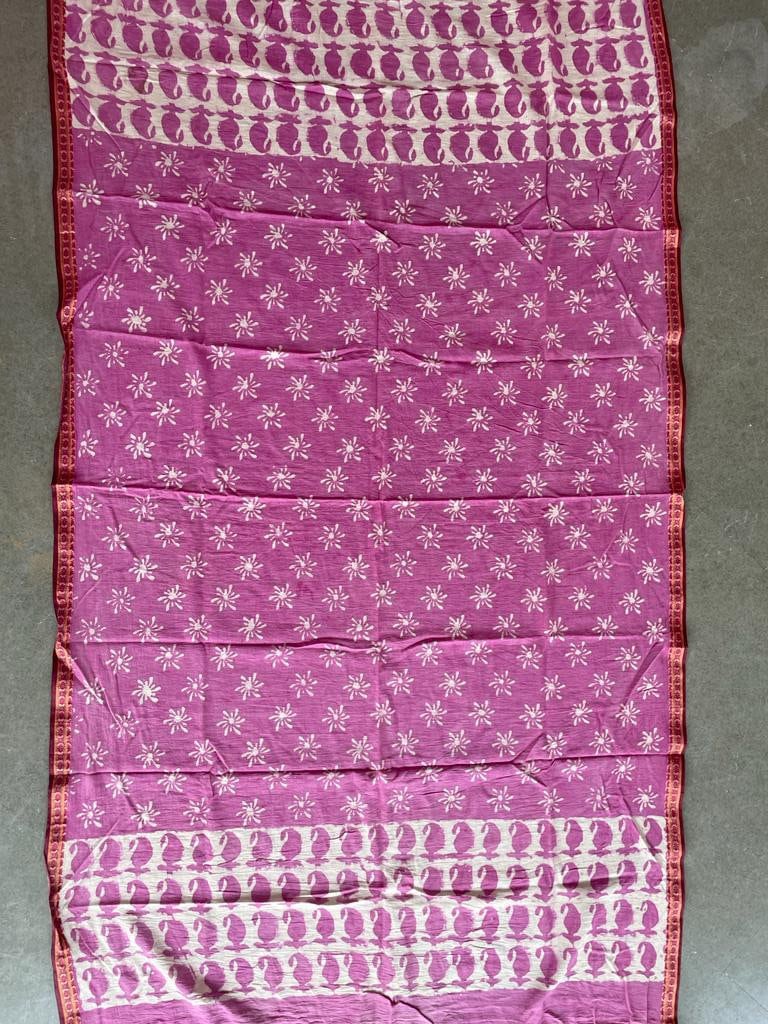 Indigo Pink Color Indian Hand Block Print Scarves Handmade - Etsy