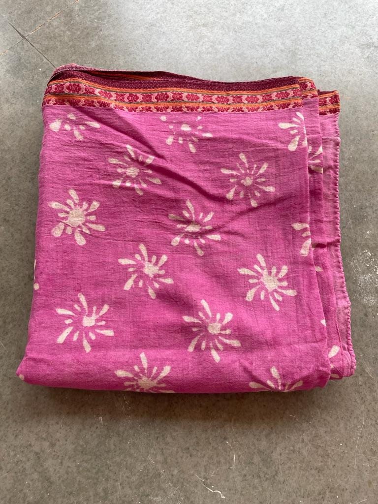 Indigo Pink Color Indian Hand Block Print Scarves Handmade - Etsy