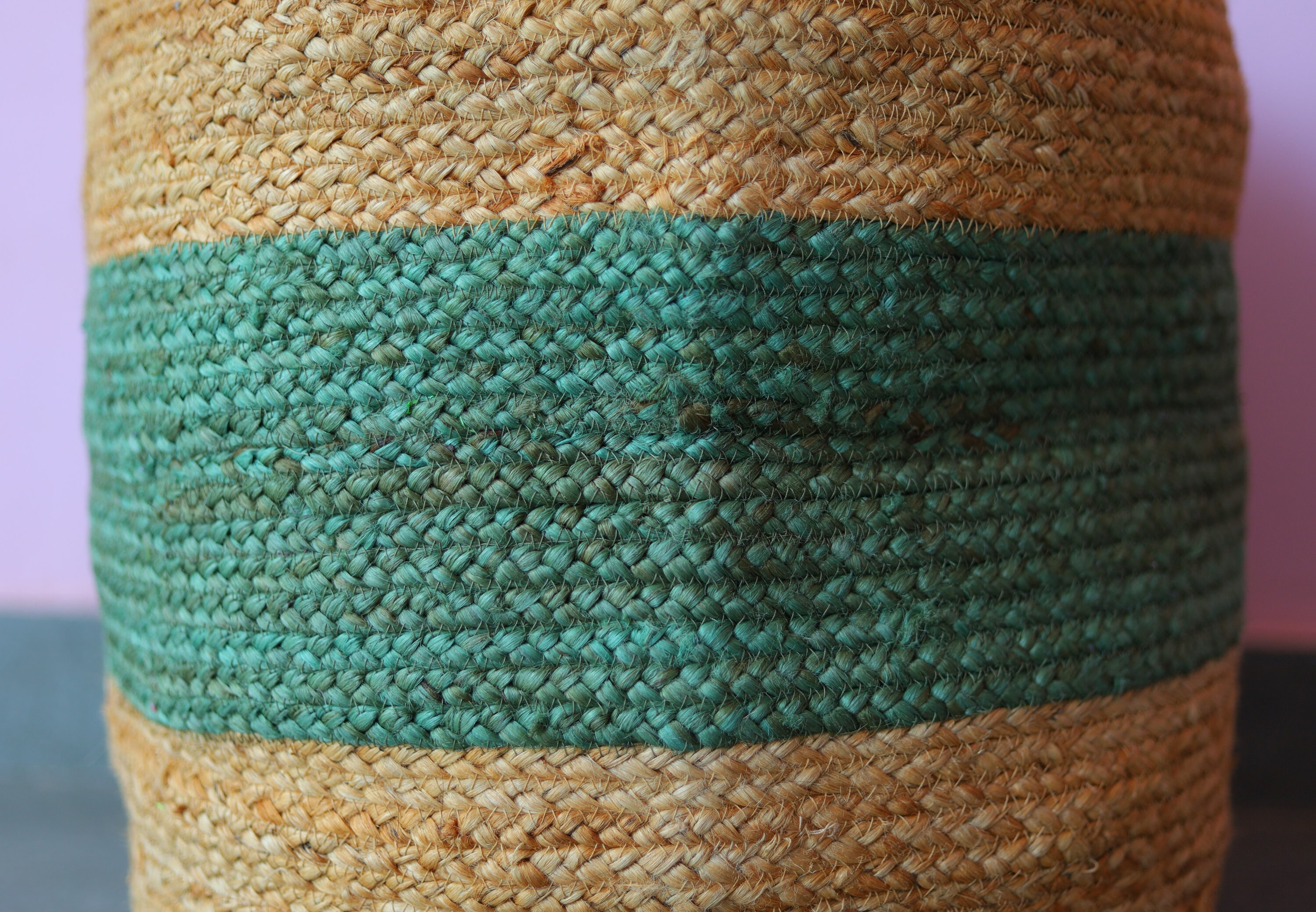 Jute poef wasmand Jute Mand Ronde Tokri Maui Ronde | Etsy