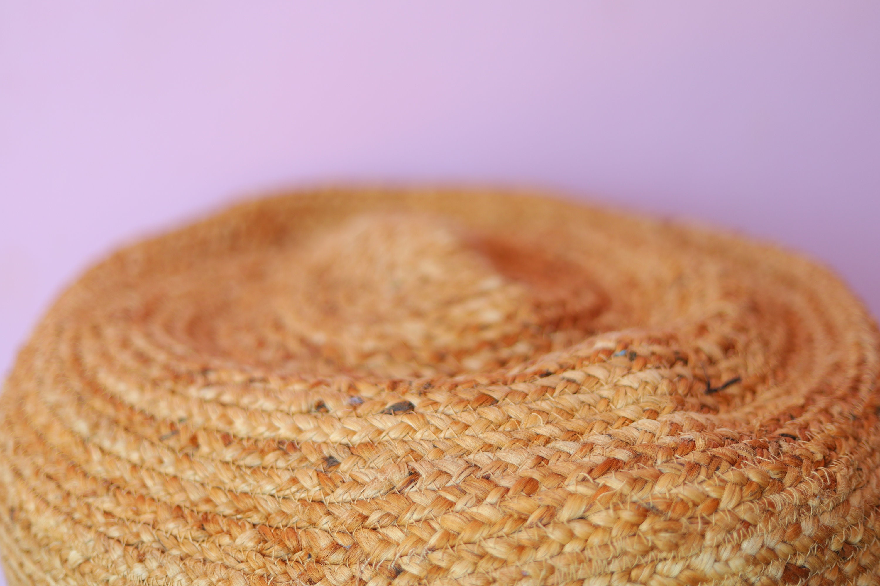 Jute poef wasmand Jute Mand Ronde Tokri Maui Ronde | Etsy