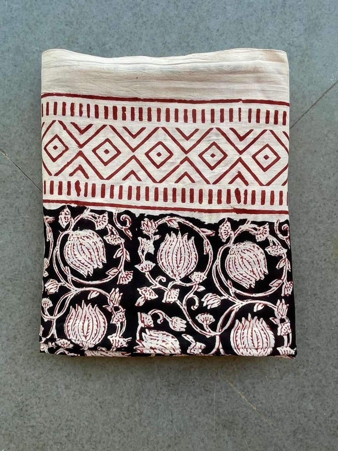 Indian Block Print Sarong,indian Cotton Scarf, Cotton Long Scarf, India ...