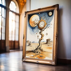 Tree Clock | Printable Digital Wall Art | Eclectic Wall Art | DIGITAL ...