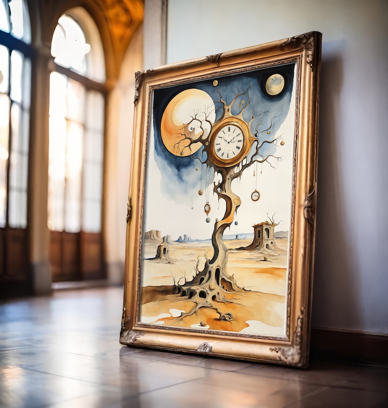 Tree Clock Printable Digital Wall Art Eclectic Wall Art DIGITAL ...