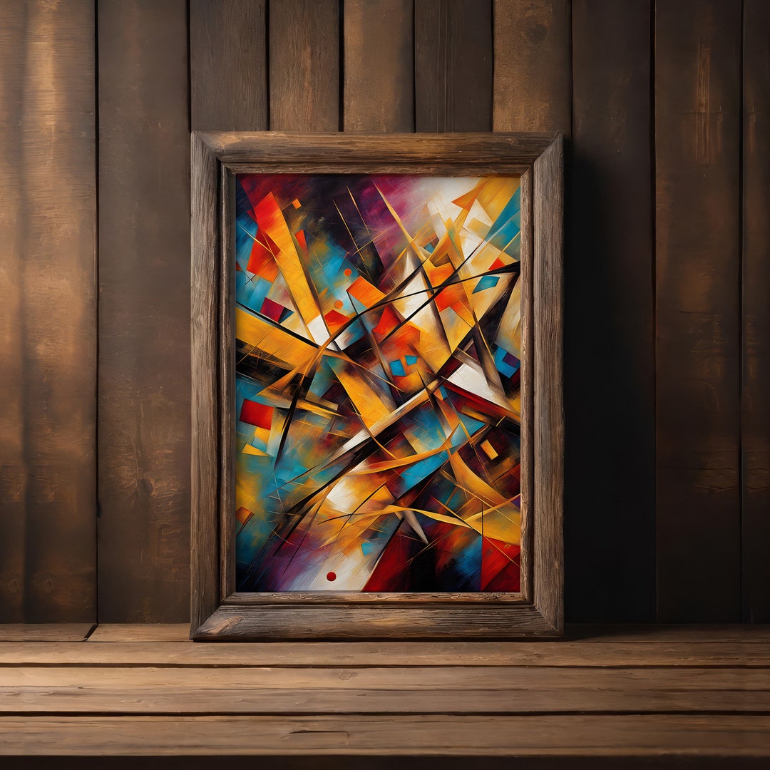 Abstract Cubism Printable Digital Wall Art Eclectic Wall Art DIGITAL ...