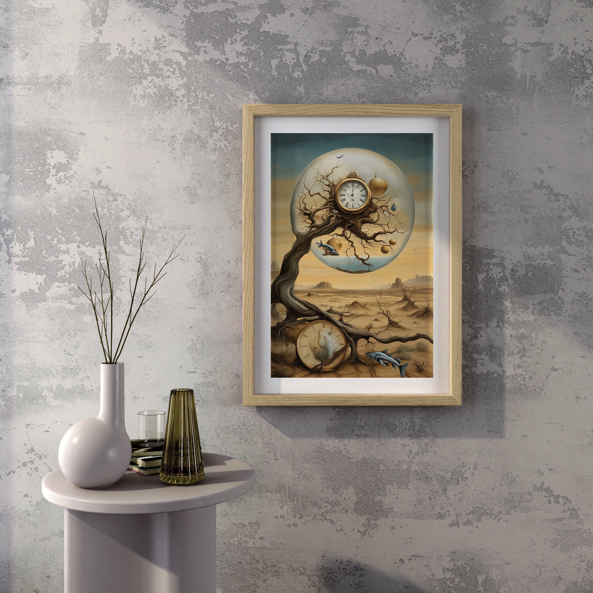 Cycles of Time and Fish Printable Digital Wall Art Eclectic Wall Art ...