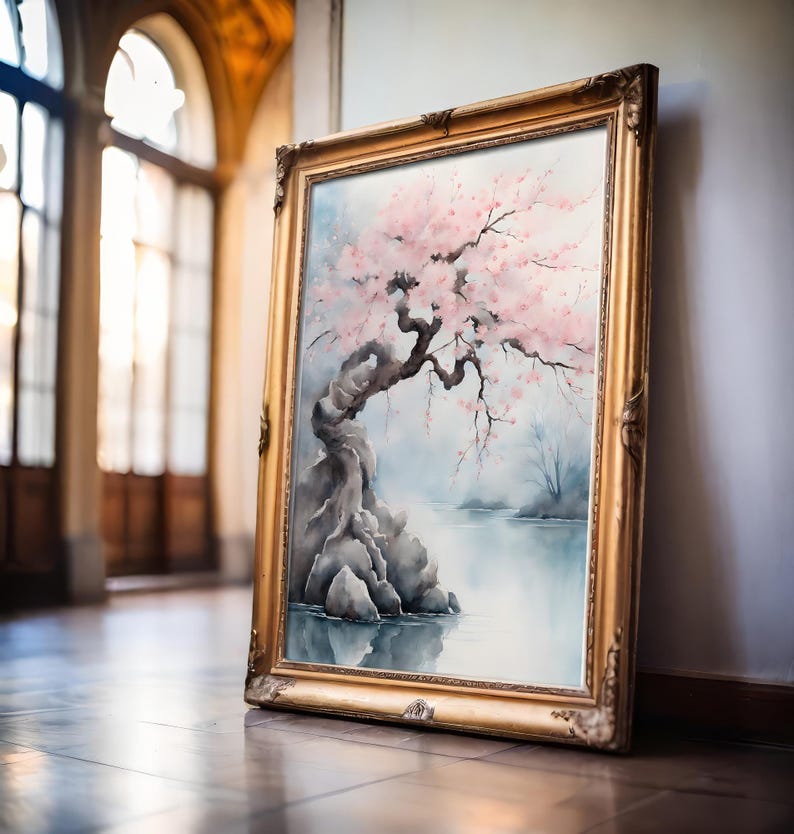 Ancient Chinese Trees Printable Art Instant Download Ink Painting Decor ...