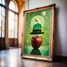 Bowler Hatted Apple Printable Digital Wall Art Eclectic Wall Art ...