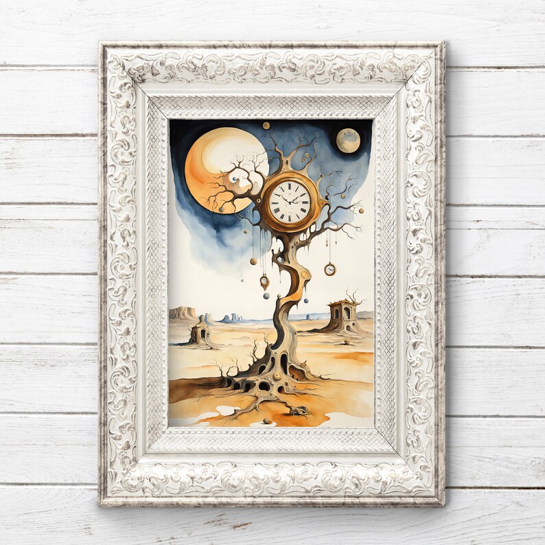 Tree Clock Printable Digital Wall Art Eclectic Wall Art DIGITAL ...