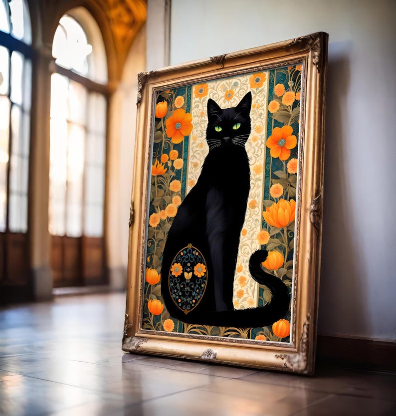 Cat Lover's Printable Wall Decor Featuring Illustration Instant ...