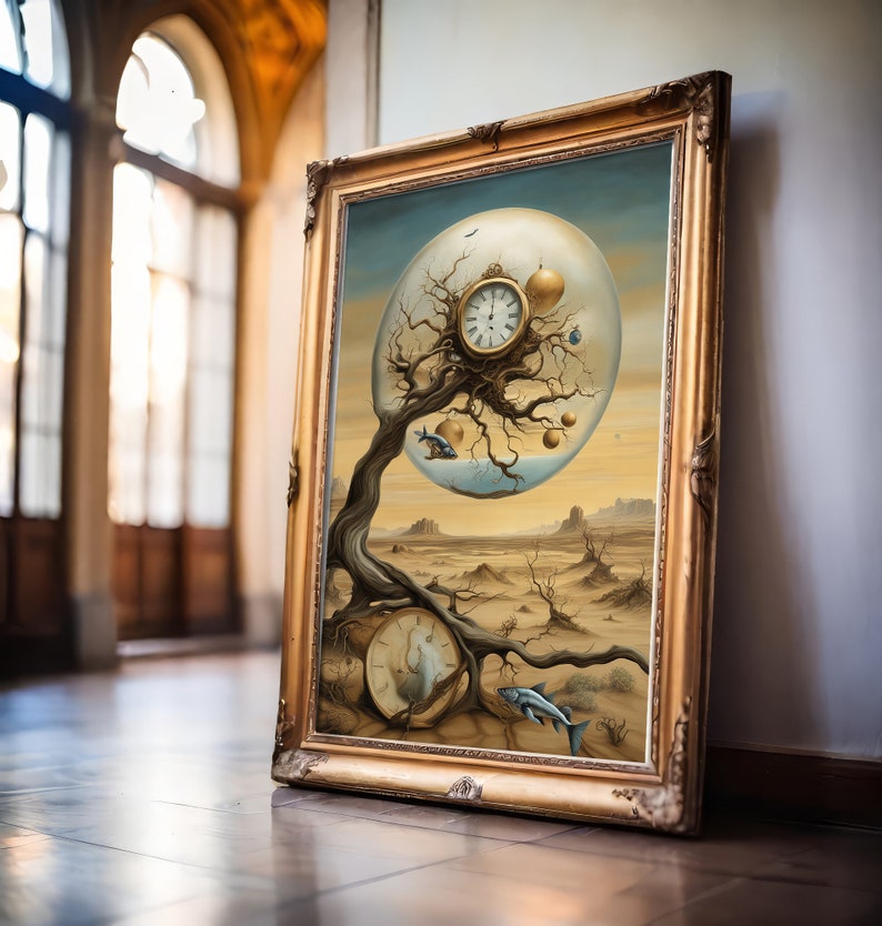 Cycles of Time and Fish Printable Digital Wall Art Eclectic Wall Art ...