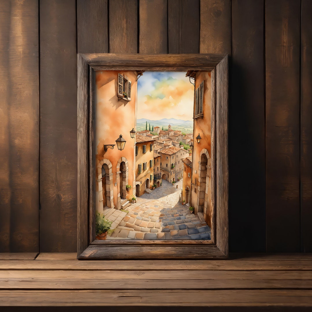 Ancient Italian City Street Printable Wall Art Digital Download Decor ...