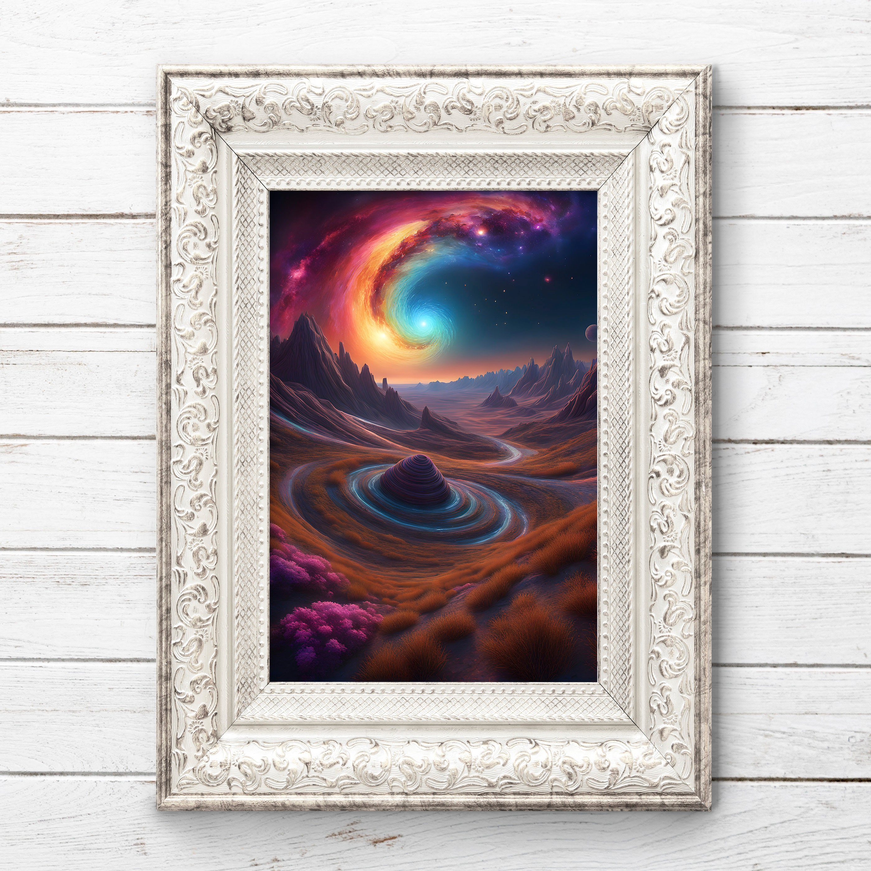 Spiraling Galaxy and Nebulae Printable Digital Wall Art Eclectic Wall Art DIGITAL DOWNLOAD - Etsy