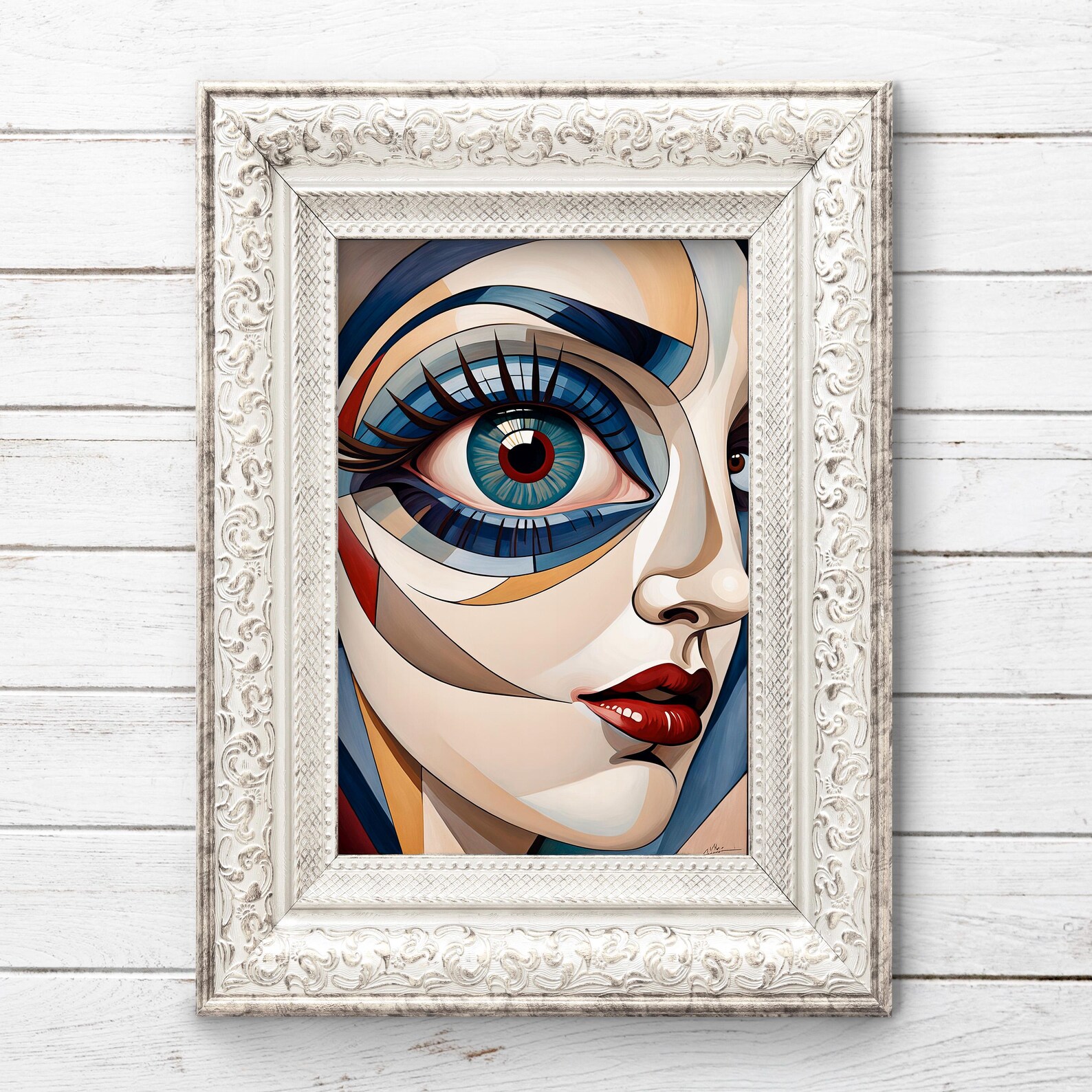 Unique Cubism Wall Art Abstract Art Deco Human Portrait Printable ...