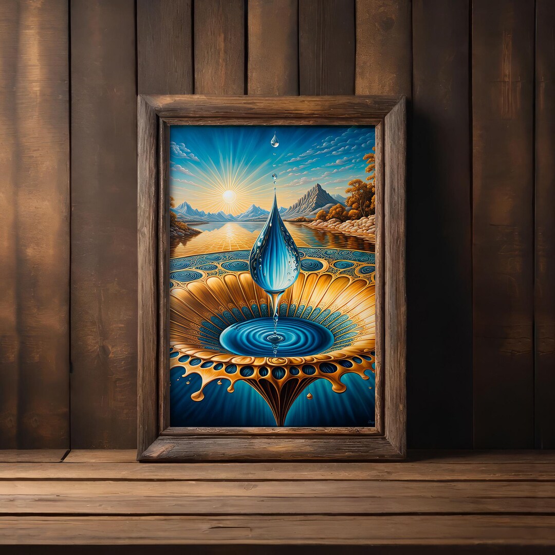 Single Water Drop Landscape Printable Art | Transform Your Space With ...