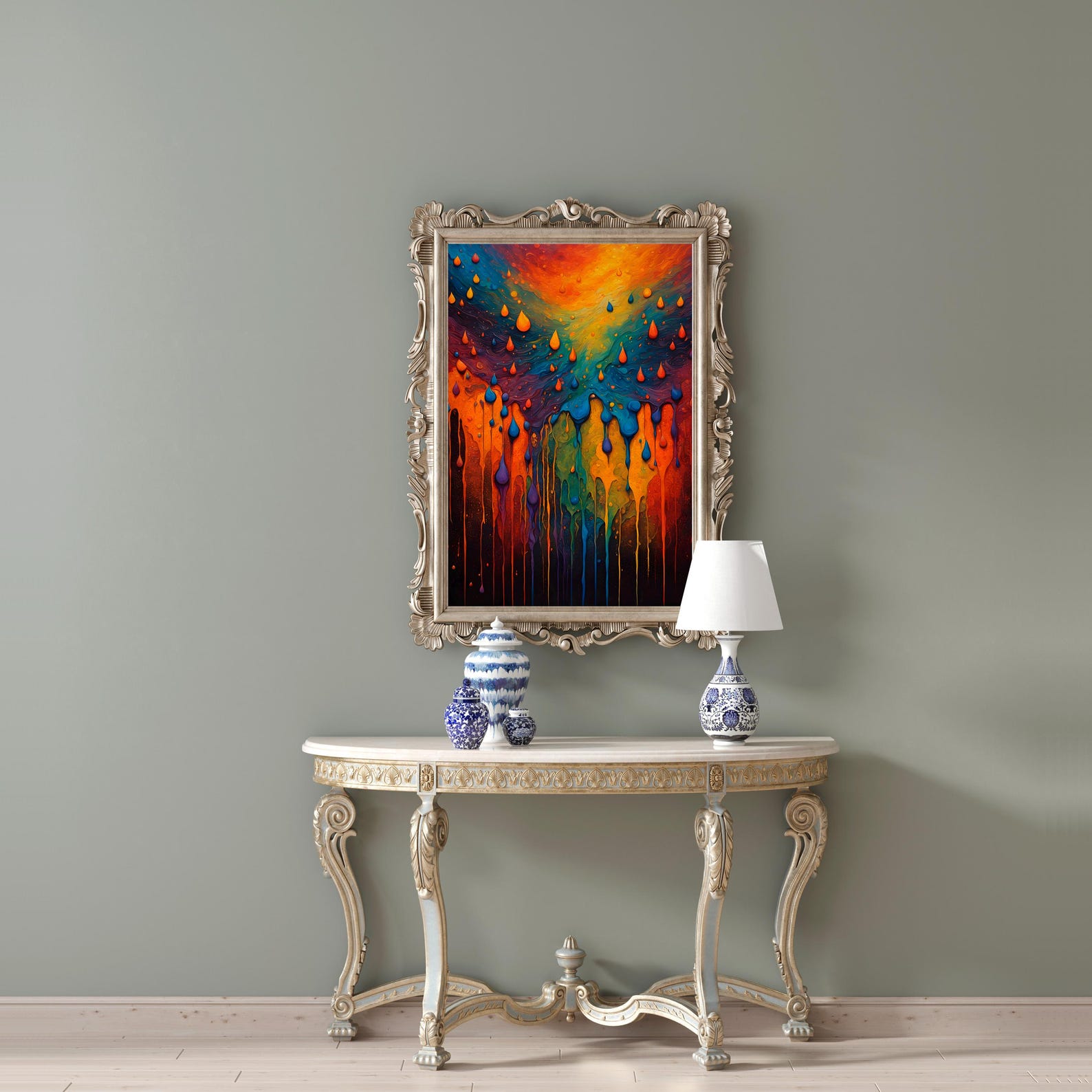 Watercolor Abstract Art Piece Printable Digital Wall Art Eclectic Wall ...