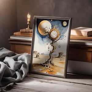 Tree Clock | Printable Digital Wall Art | Eclectic Wall Art | DIGITAL ...