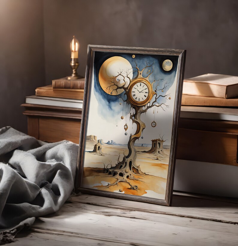 Tree Clock Printable Digital Wall Art Eclectic Wall Art DIGITAL ...