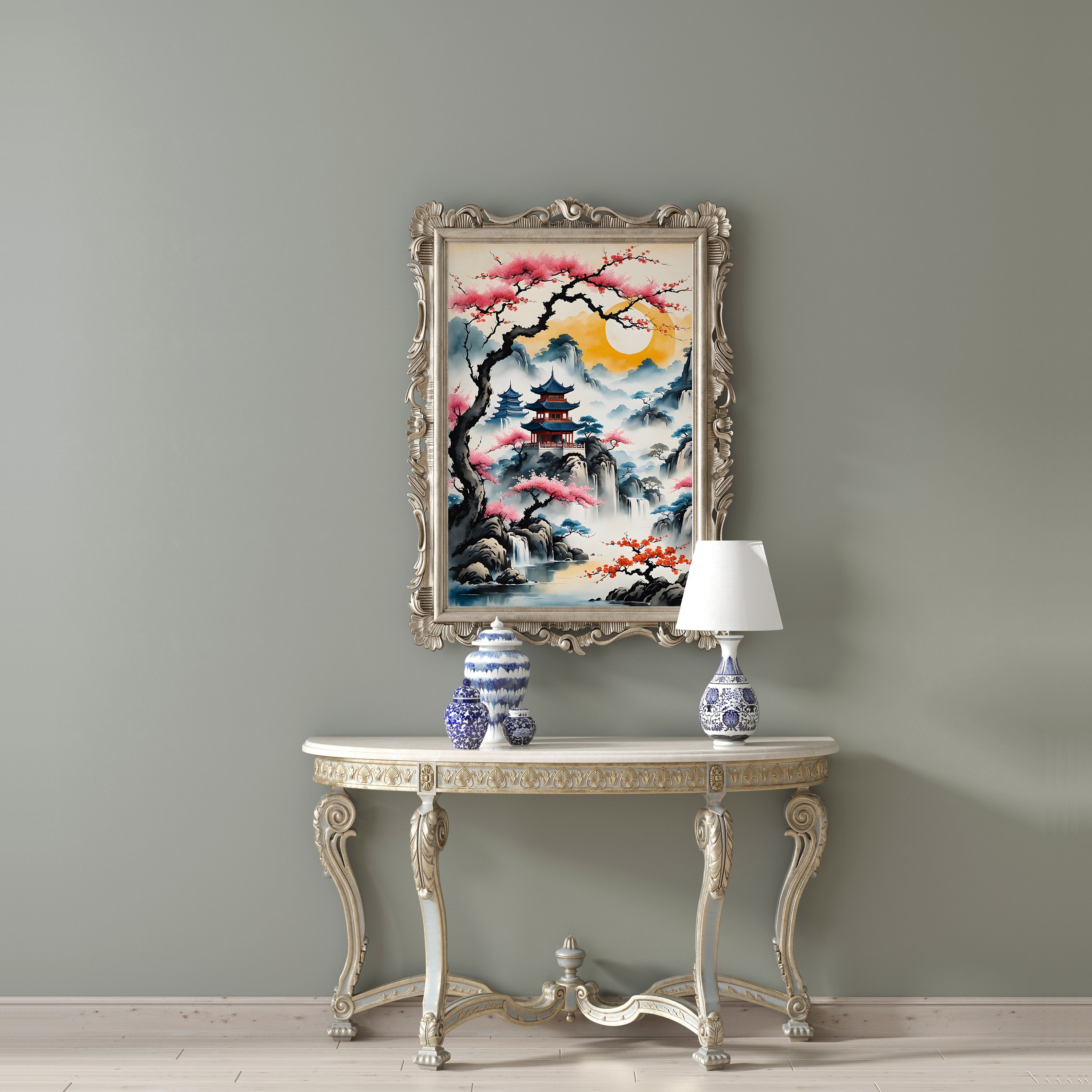 Ancient Chinese Trees Printable Art Instant Download Ink Painting Decor ...