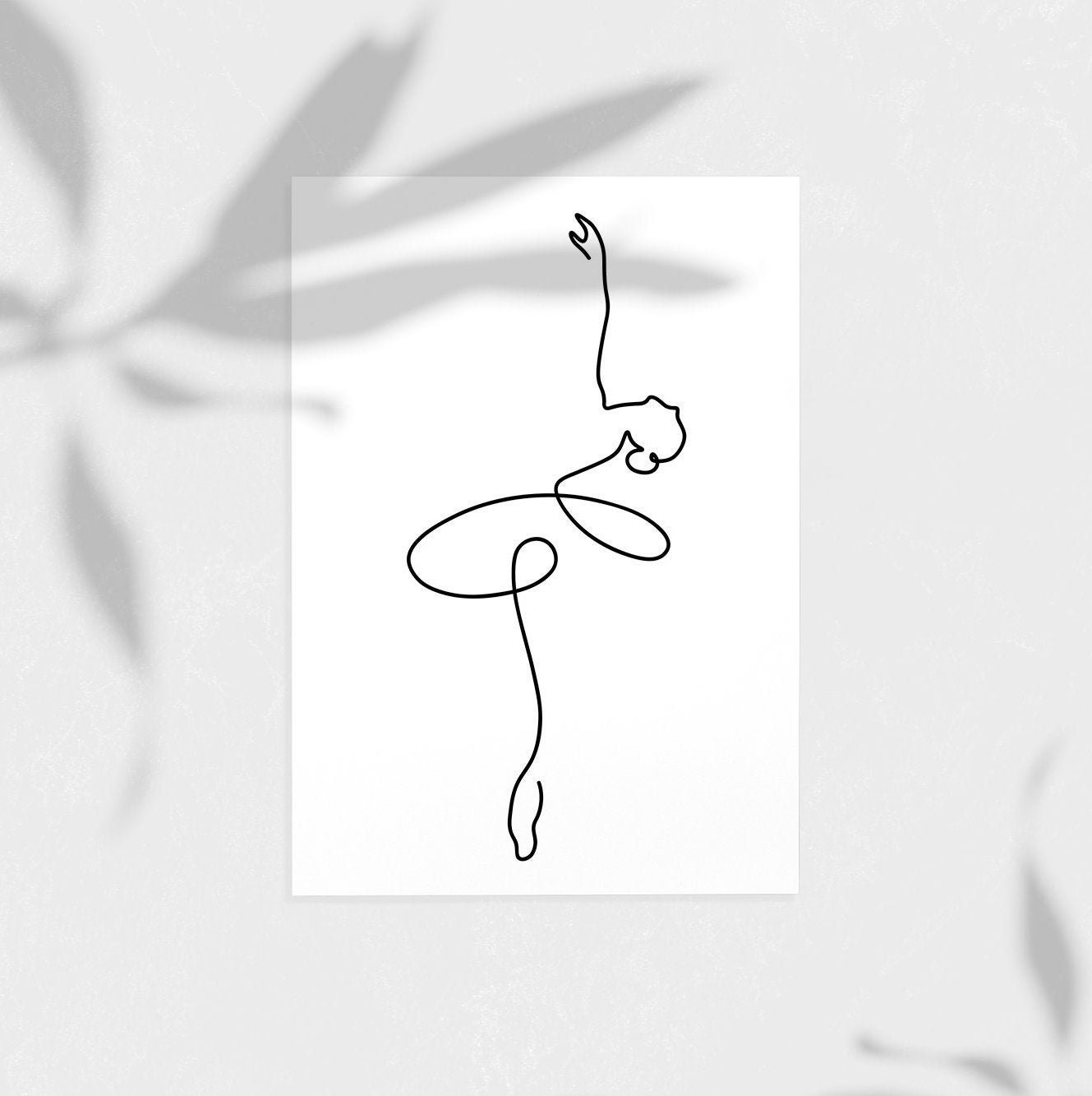 Dancer Line Art, Ballerina Printable Drawing, Female Line Drawing ...