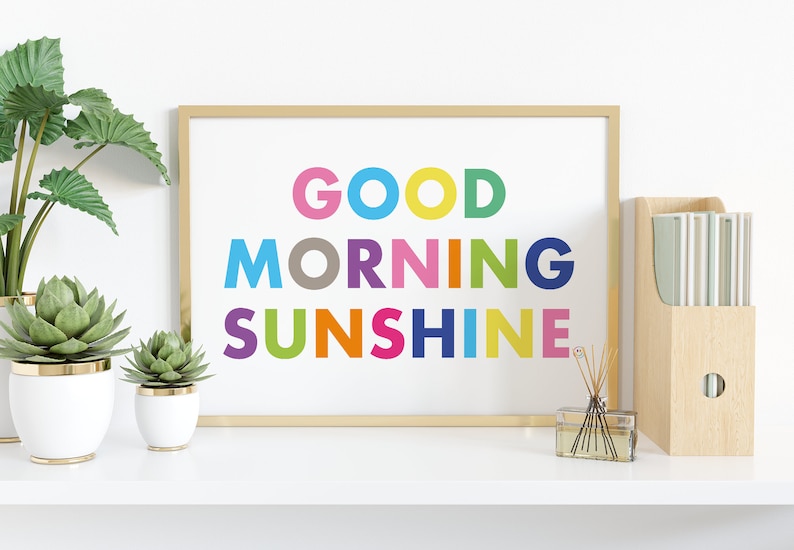 GOOD MORNING Printable, Motivational Wall Decor, Printable Saying ...
