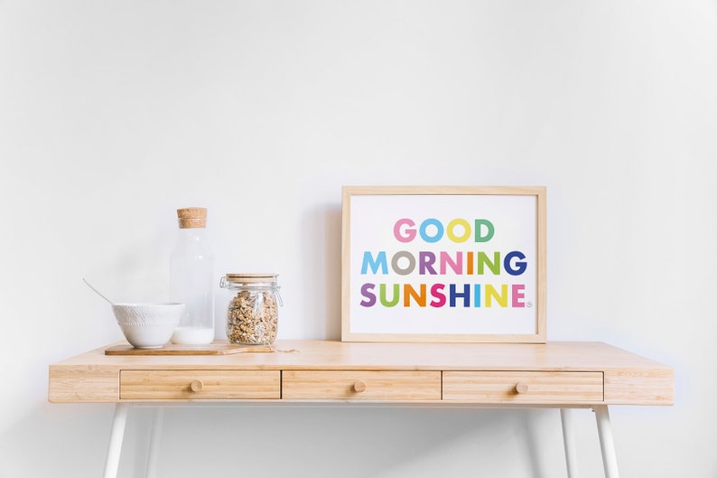 GOOD MORNING Printable, Motivational Wall Decor, Printable Saying ...