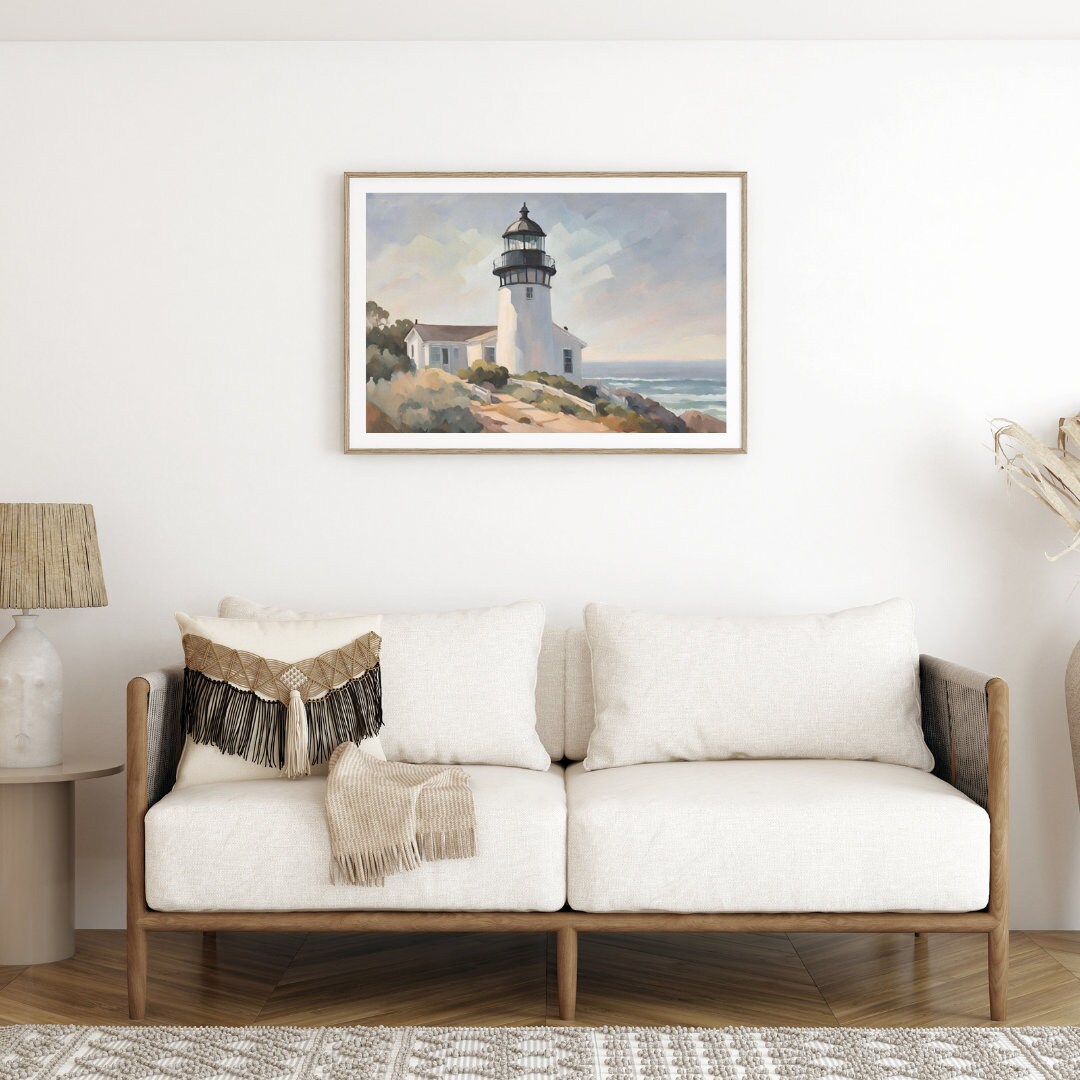 Point Loma Lighthouse Printable Wall Art Painting Digital Download ...