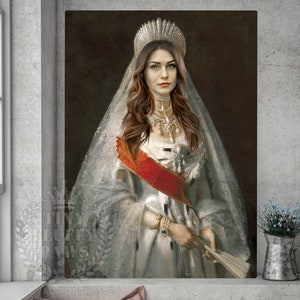 Custom Human Portrait, Royal Woman Portrait, Christmas Gift Mom Girl ...