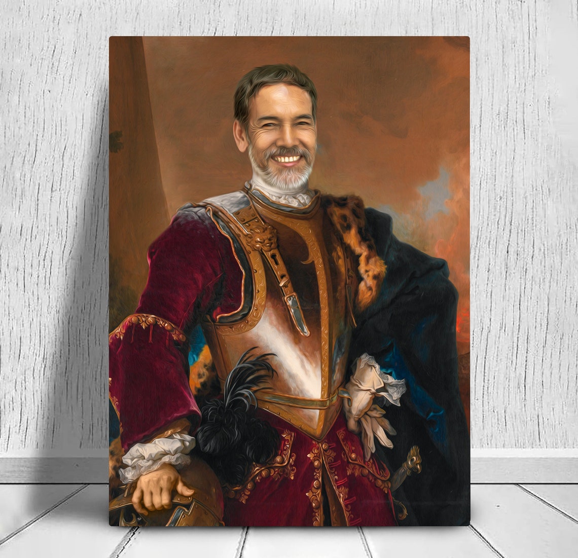 Custom Human Portrait, Royal Man Portrait, Father's Day Gift Gift Dad ...