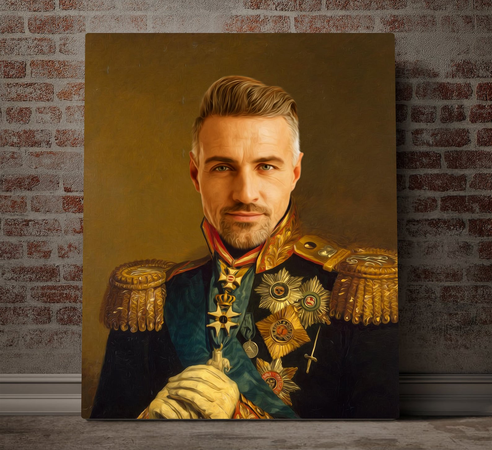 Custom Human Portrait Royal Man Portrait Fathers Day Gift | Etsy