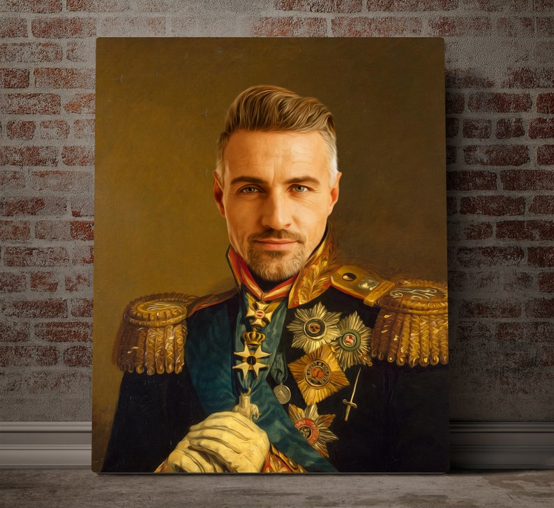 Custom Human Portrait Royal Man Portrait Fathers Day Gift | Etsy