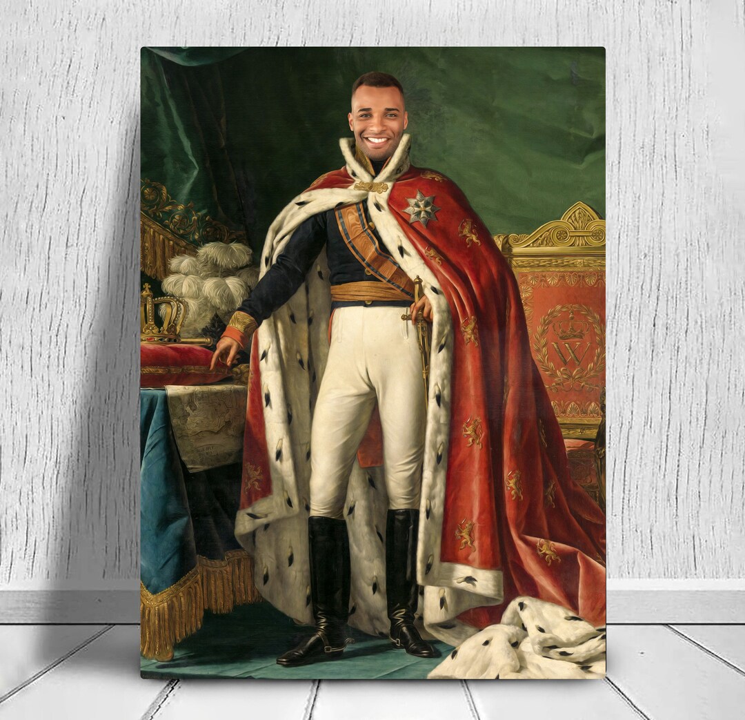 Custom Human Portrait, Royal Man Portrait, Father's Day Gift Gift Dad ...