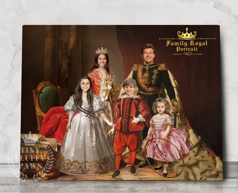 Royal Family Portrait, Father's Day Renaissance Portrait, Custom Man ...