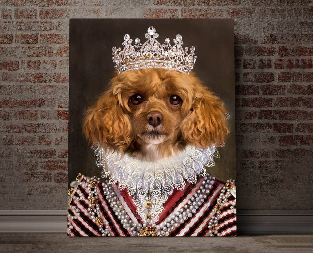 Custom Royal Pet Portrait, Renaissance Style, Unique Pet Gift - Etsy