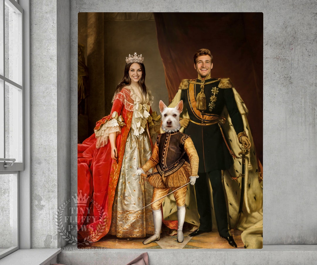 Royal Portraits, Renaissance Dress Portrait, Custom Man Woman Pet ...