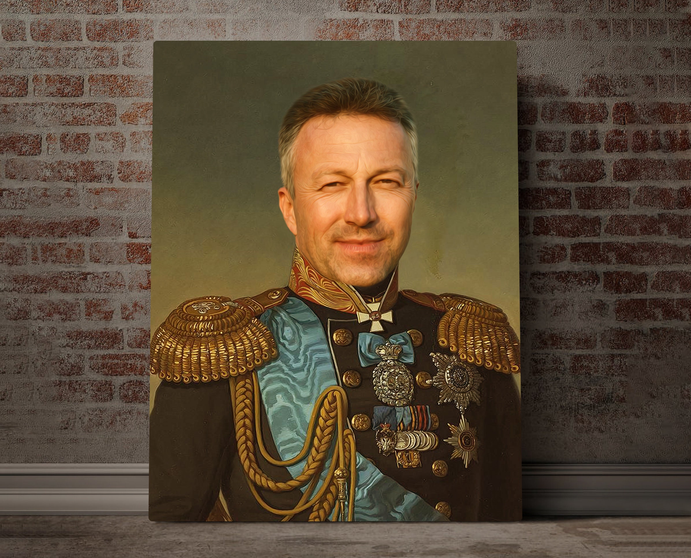 Custom Human Portrait Royal Man Portrait Fathers Day Gift | Etsy