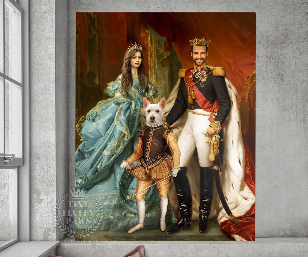 Royal Portraits, Renaissance Dress Portrait, Custom Man Woman Pet ...