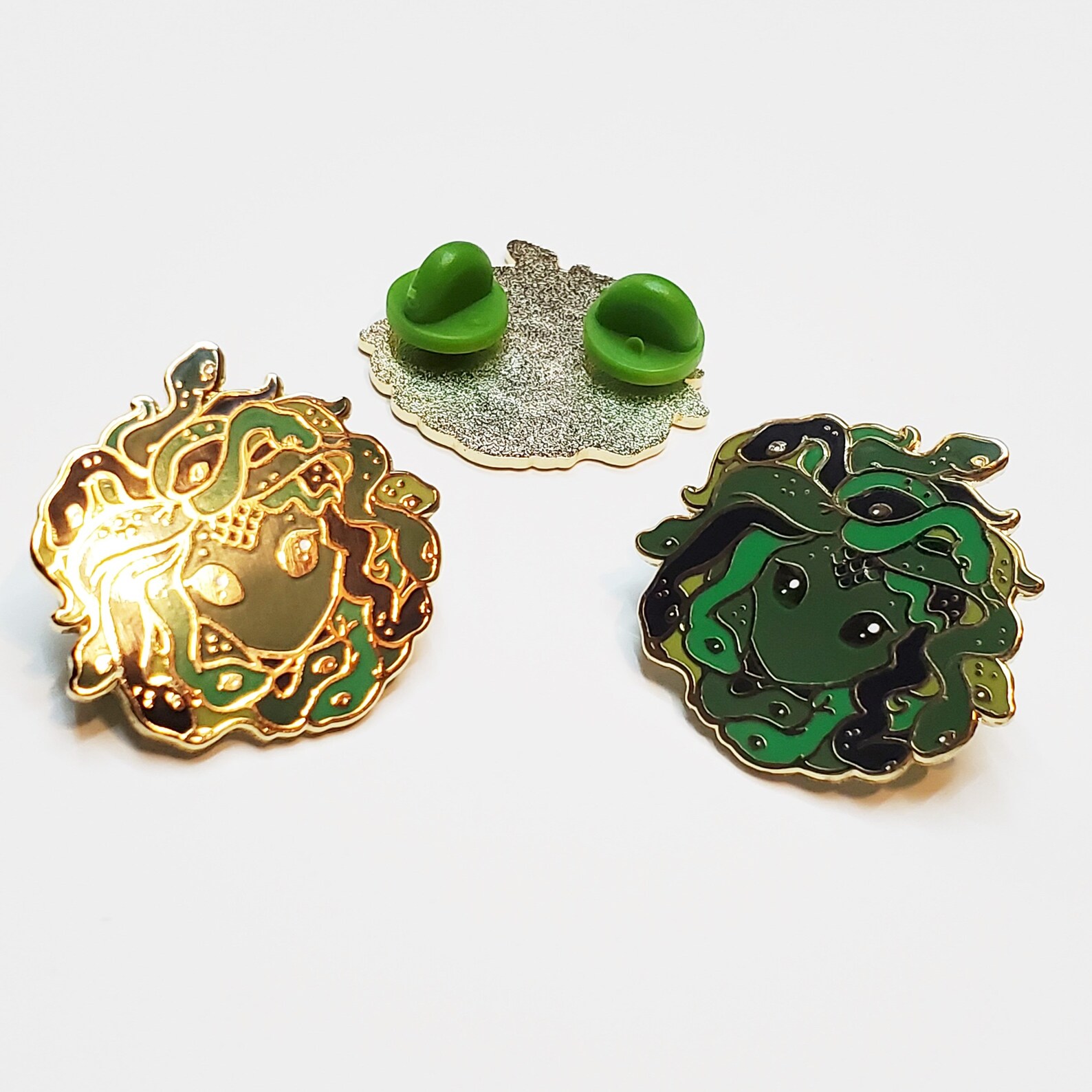 Medusa Sprite Pins. 1.25 Gold Greek Mythology | Etsy