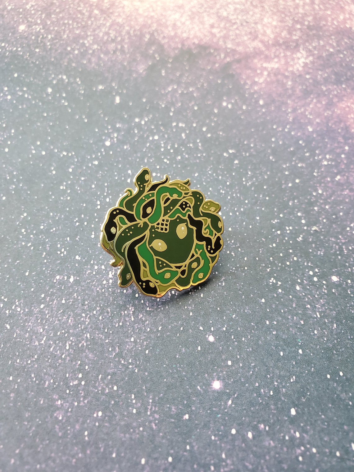 Medusa Sprite Pins. 1.25 Gold Greek Mythology | Etsy