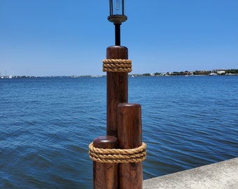 Patio Posts 3 Tiered Dark Brown Nautical Art | Etsy