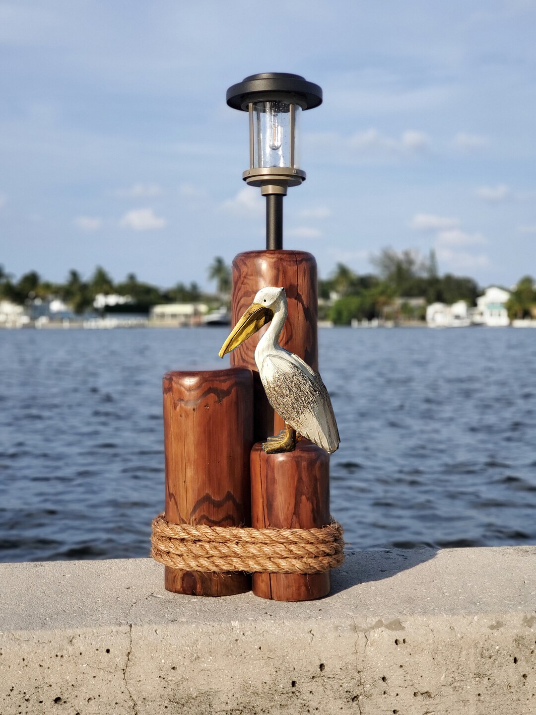 Patio Posts 3 Tiered Dark Brown Nautical Art Approx. - Etsy