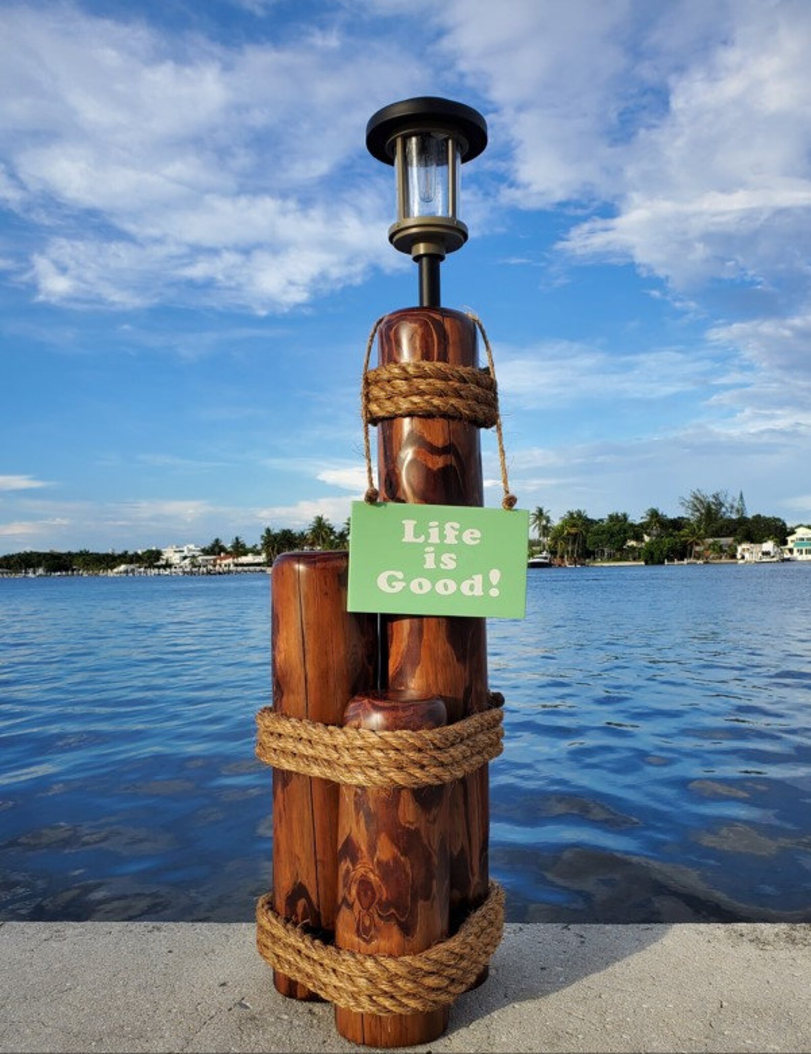 Patio Posts 3 Tiered Dark Brown Nautical Art - Etsy