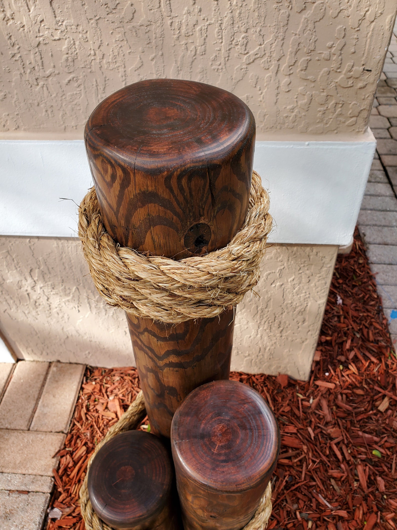 Patio Posts 3 Tiered Dark Brown Nautical Art - Etsy