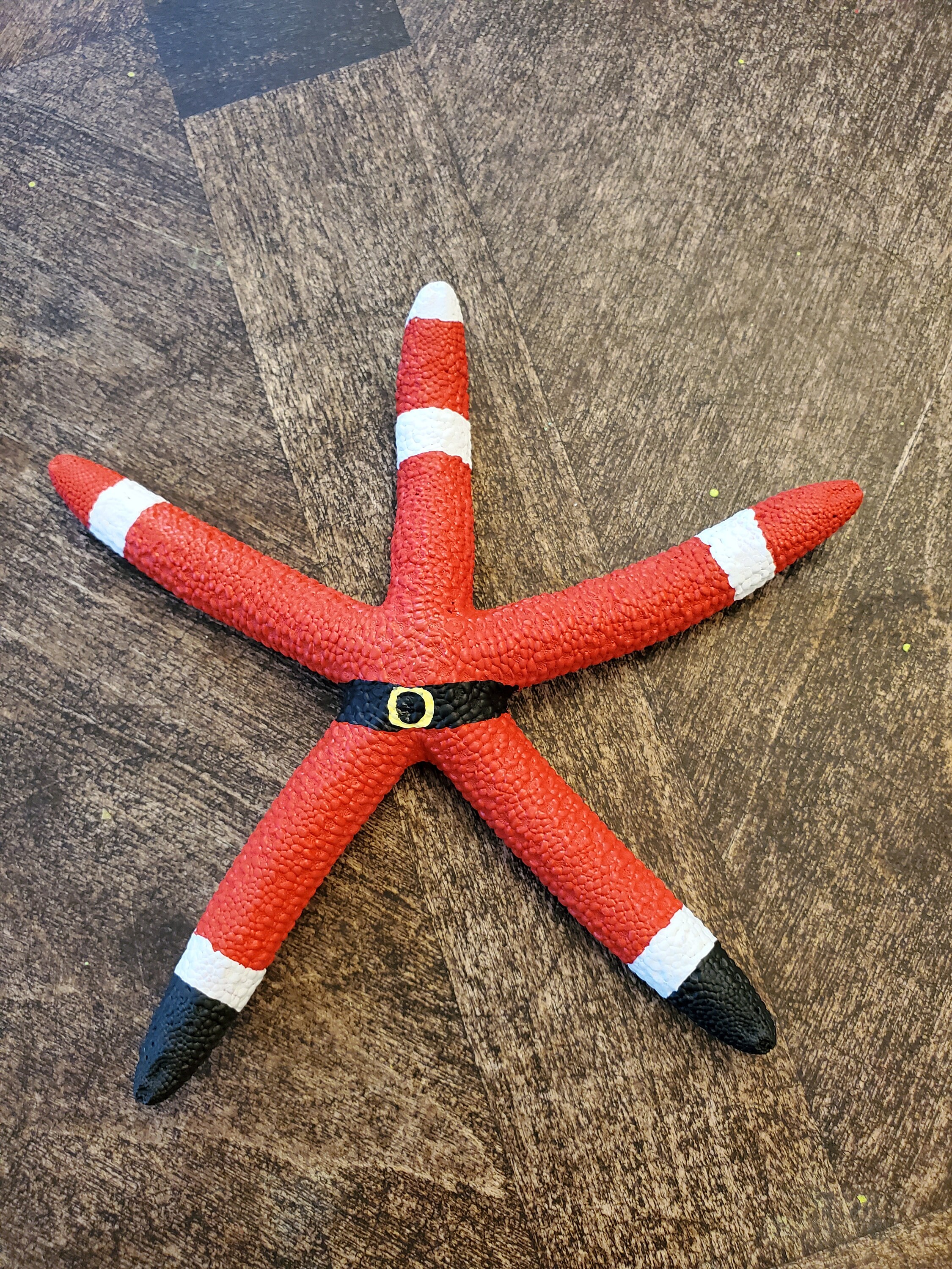 Santa Starfish Ornament | Etsy