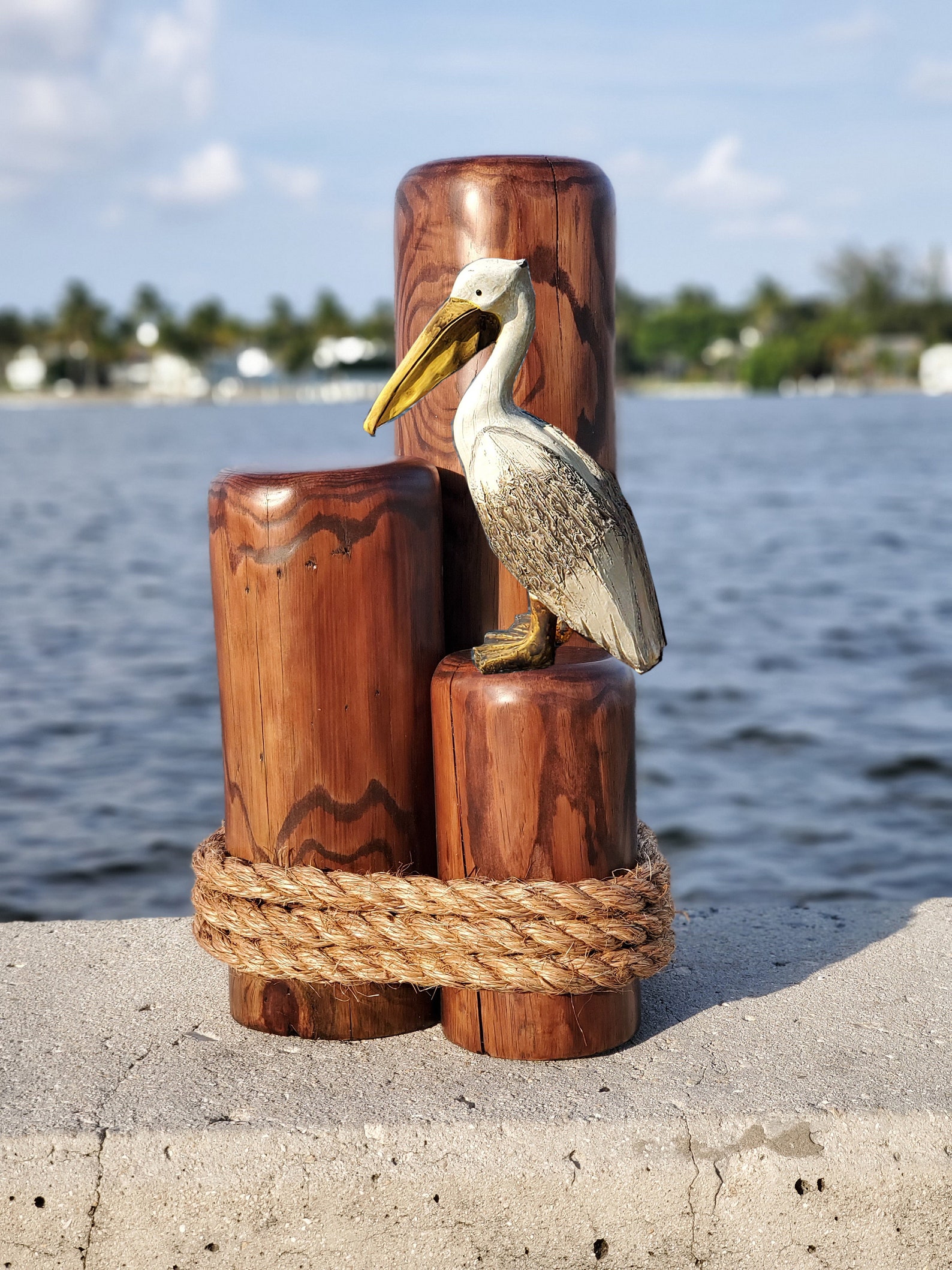 Patio Posts 3 Tiered Dark Brown Nautical Art - Etsy