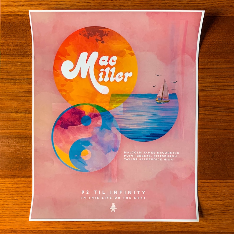 Mac Miller 92 Til Infinity Poster - Charity - Etsy