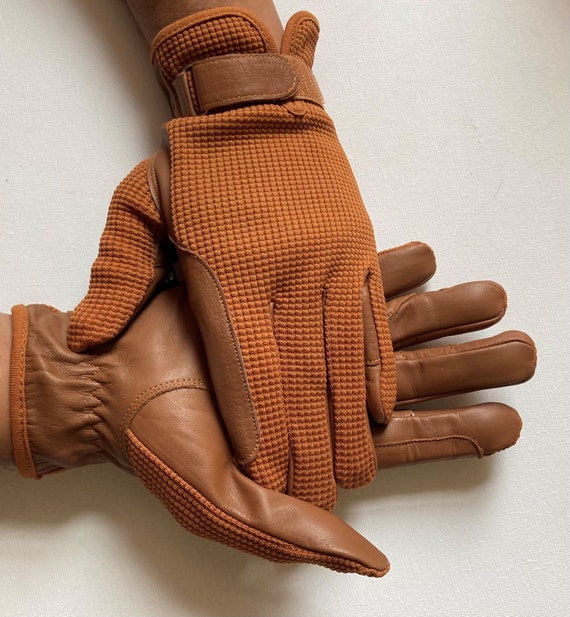 LADIES Stylish Equestrian Horse Riding Gloves Leather Cotton | Etsy
