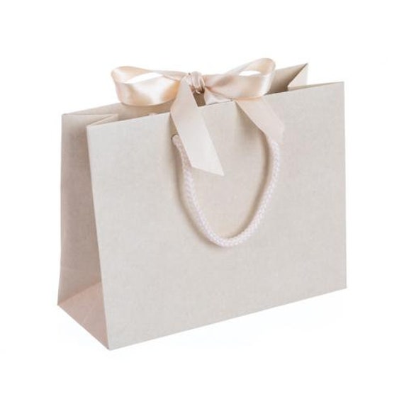 Luxury Cream Gift Bag With Ribbon - Etsy