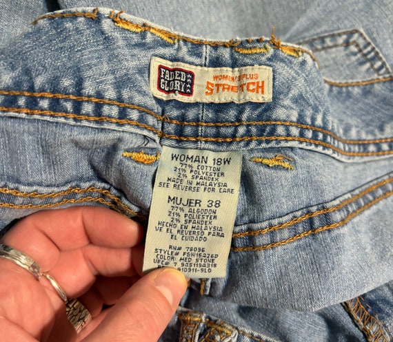 Vintage 00s Faded Glory plus size wide leg capri jean… - Gem