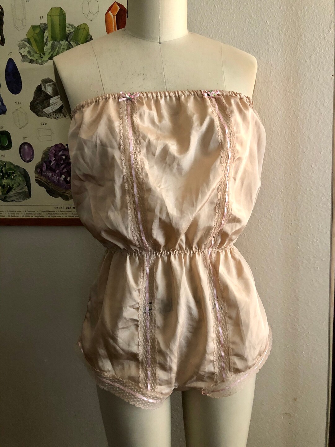 Beautiful Vintage 80s Lingerie Romper by Danskin Size Small - Etsy