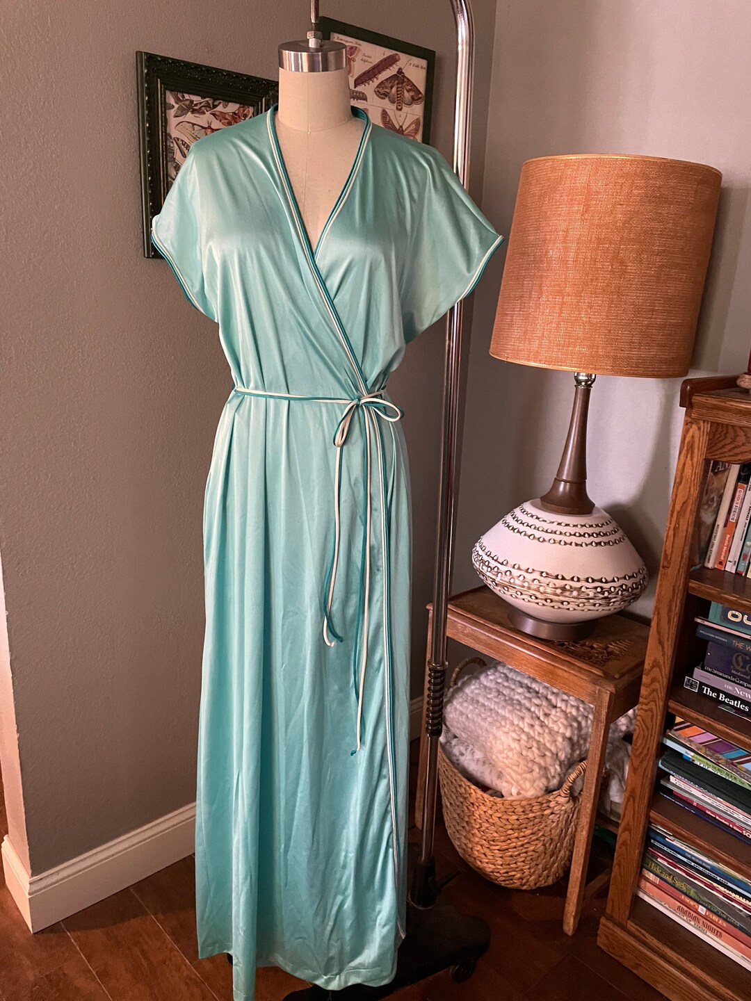 Vintage 70s Aqua Blue JCPENNEY Robe Womens Medium Runs Smaller - Etsy